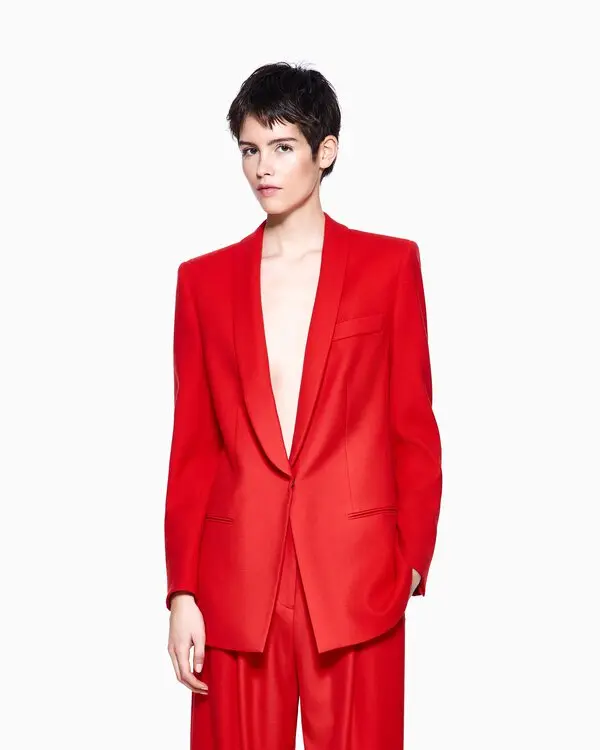 Giorgio Armani Virgin-wool Single-breasted Jacket