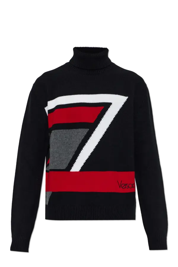 Versace Wool Turtleneck - Black