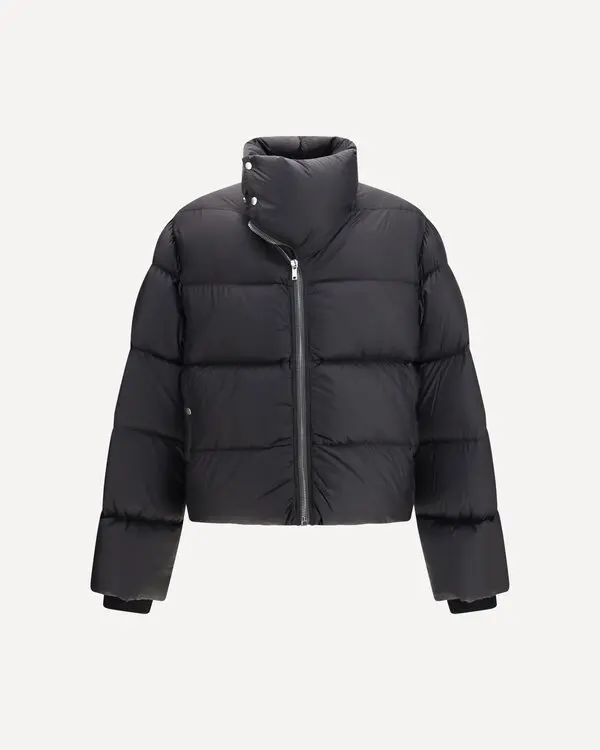 Rick Owens Turtle High-neck Padded Jacket - Black