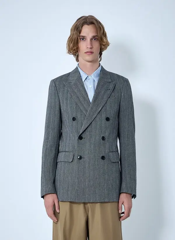 Dries Van Noten Double-breasted Blazer - Gray