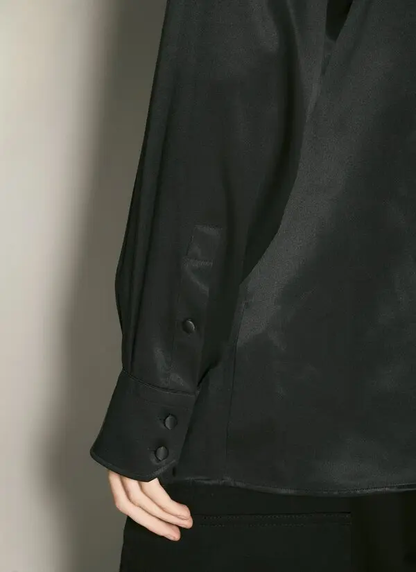 Dolce & Gabbana Loose Silk Turtleneck Top