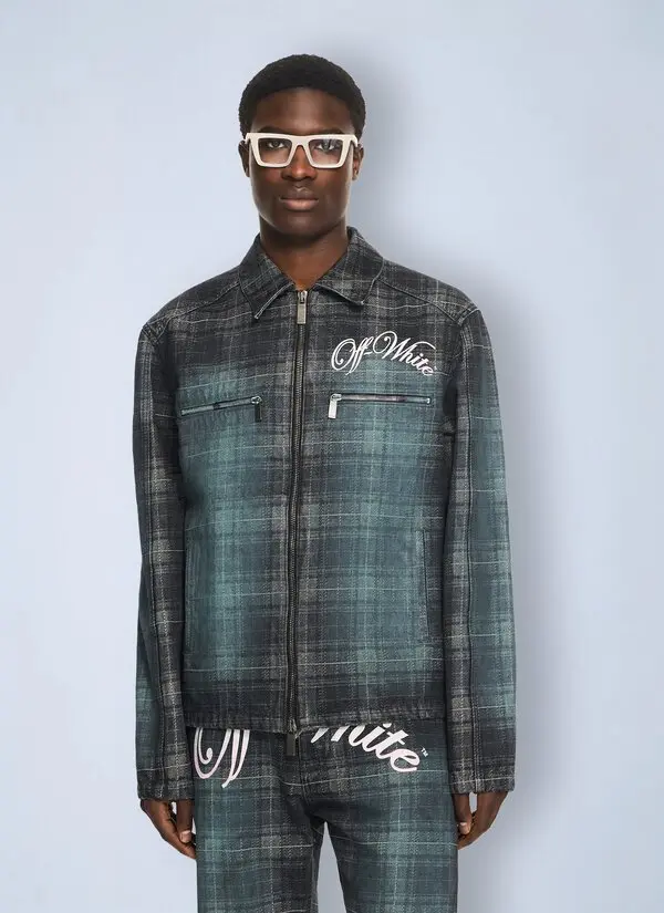 Off-White Check Jacq Slim Relax Jeans