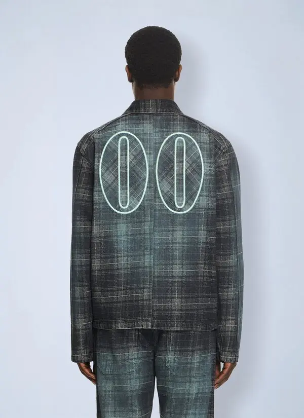 Off-White Check Jacquard Slim Relax Jeans - Multicolor
