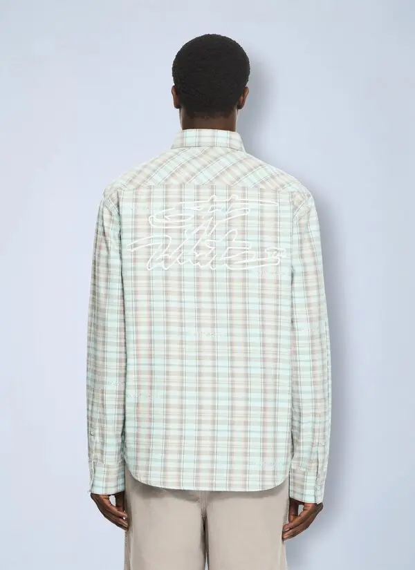 Off-White Marker Check Flannel Regular Shirt