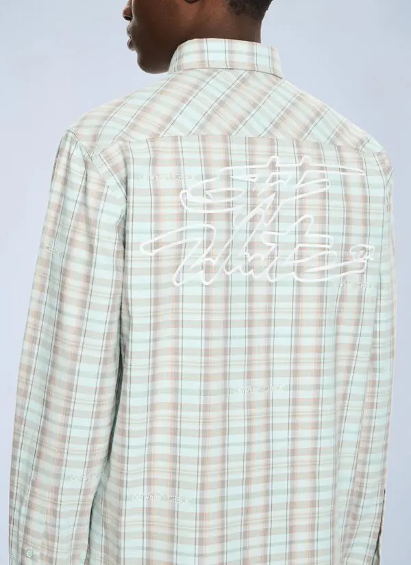 Off-White Marker Check Flannel Regular Shirt