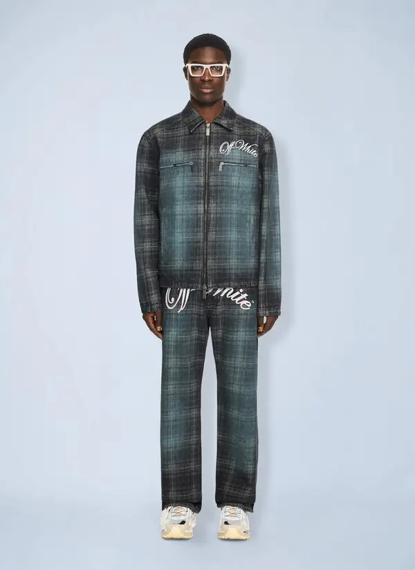 Off-White Check Jacq Den Skate Coach Jkt