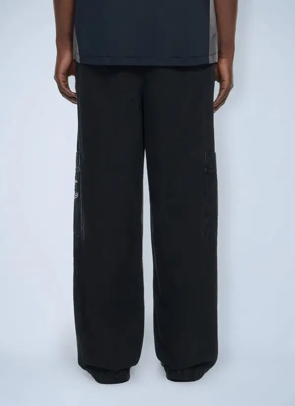 Off-White Script Garment-dyed Cotton Cargo Pants
