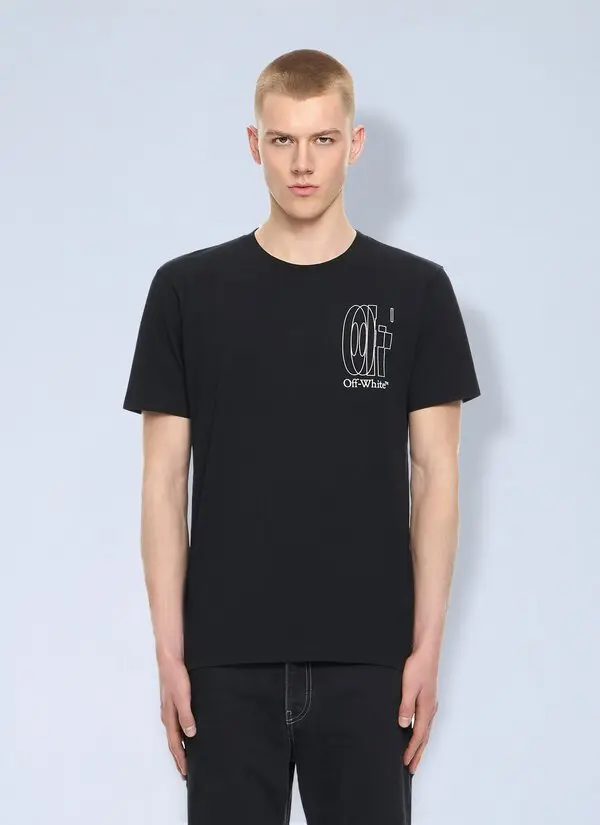 Off-White Outline Double Arrow Slim T-shirt - Black