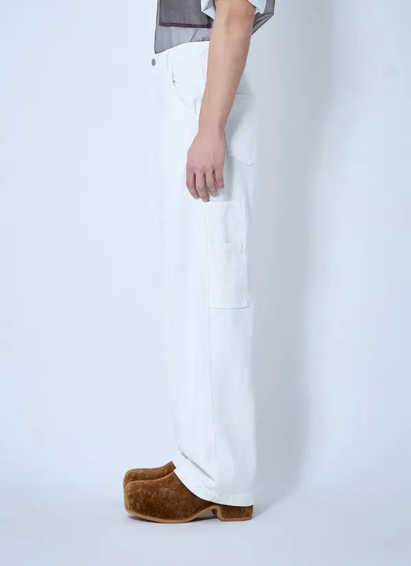 Dries Van Noten Loose Overdryed Pants - White