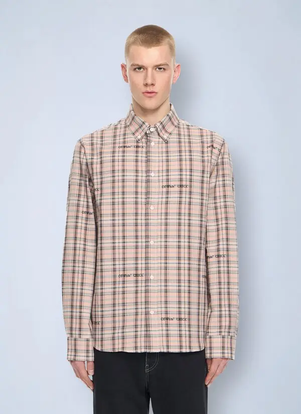 Off-White Marker Check Flannel Shirt
