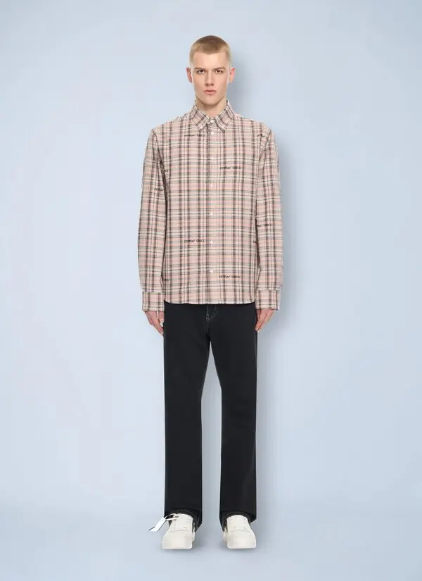 Off-White Marker Check Flannel Shirt