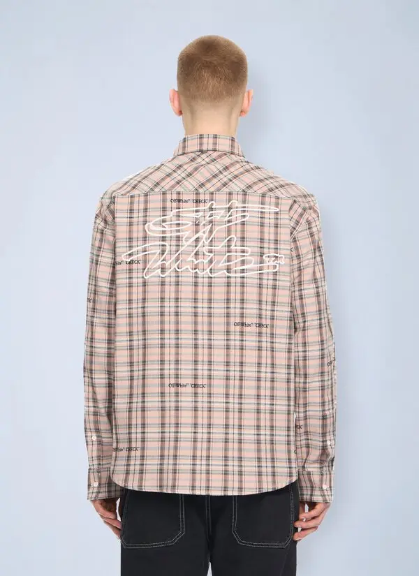Off-White Marker Check Flannel Shirt