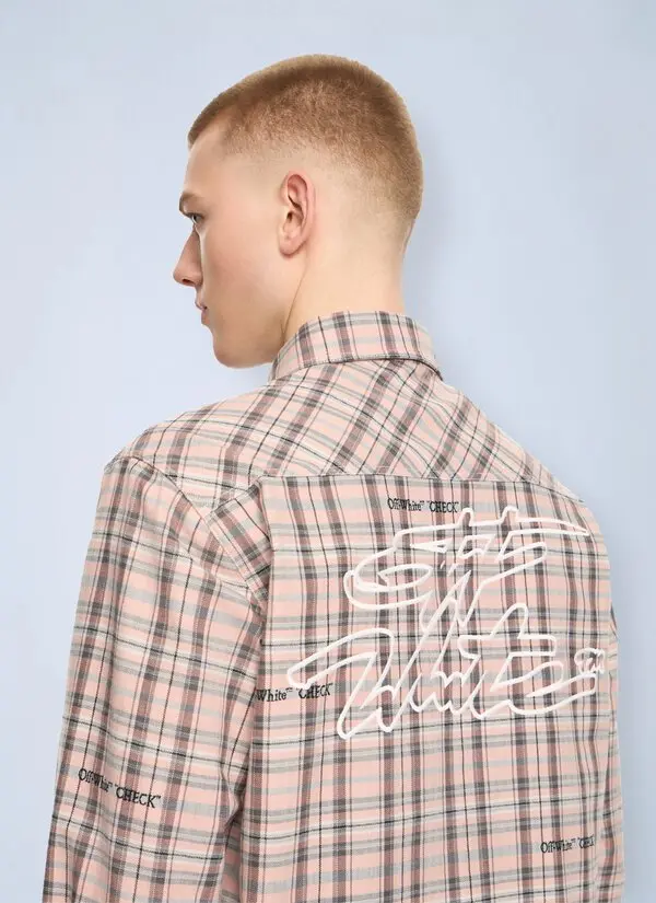 Off-White Marker Check Flannel Shirt