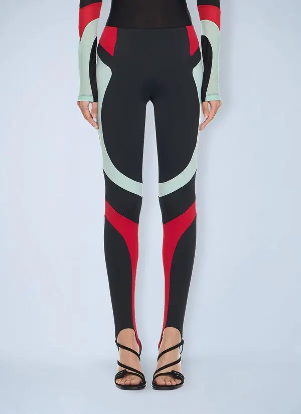 Off-White Color Block Leggings - Black