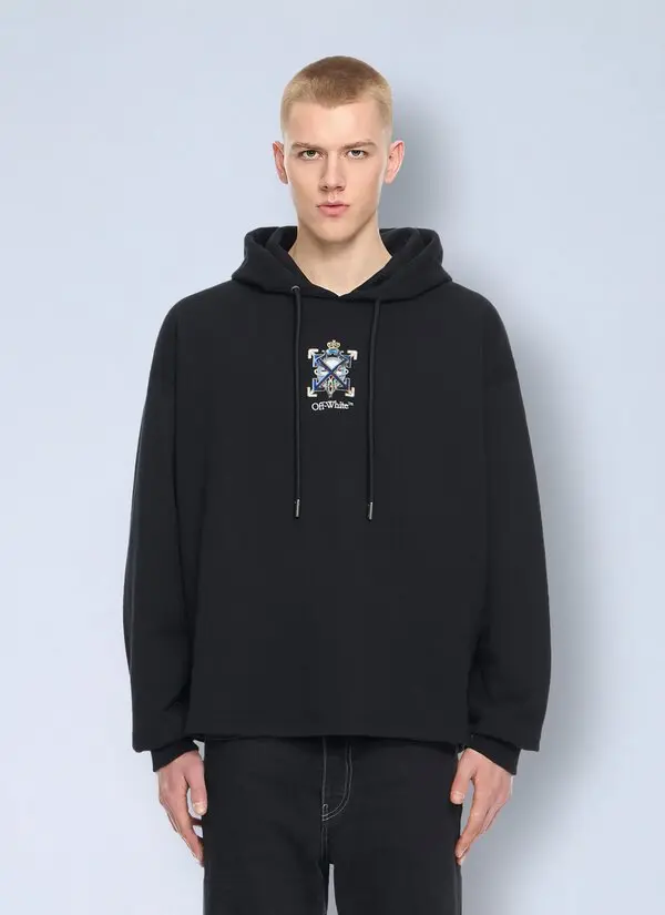 Off-White Jewel Arrow Loose Hoodie - Black