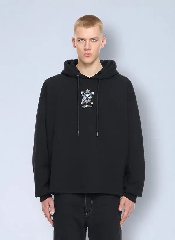 Off-White Jewel Arrow Loose Hoodie - Black