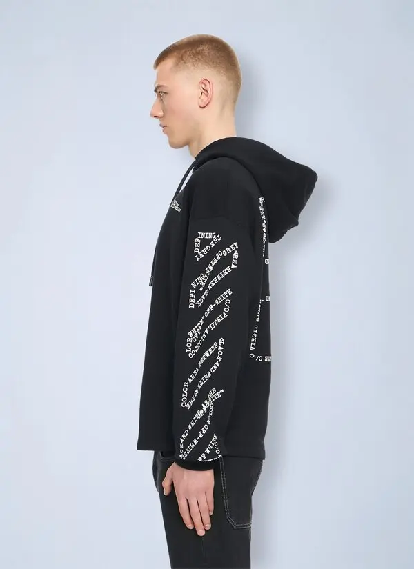 Off-White Type Arrow Diagonal Loose Hoodie