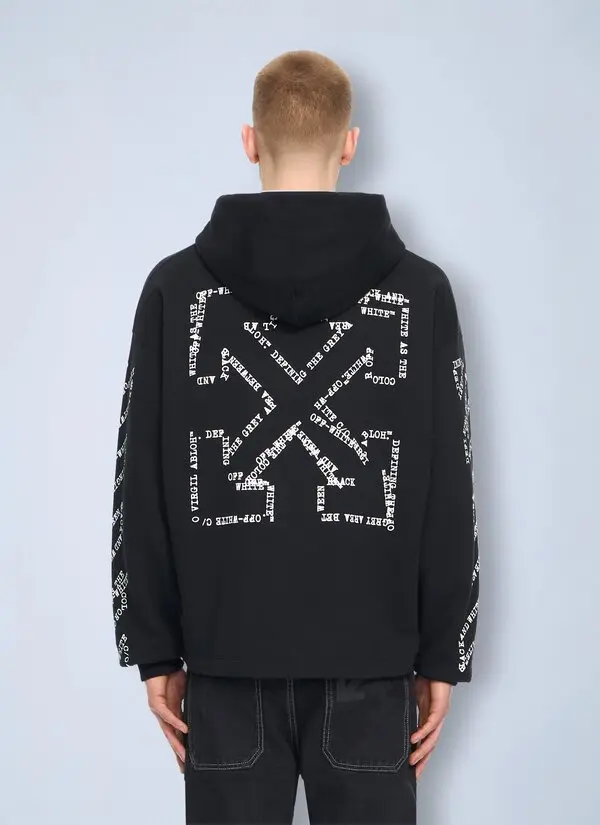 Off-White Type Arrow Diagonal Loose Hoodie