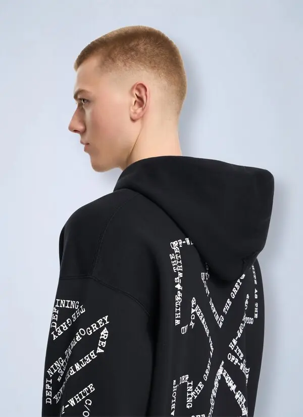 Off-White Type Arrow Diagonal Loose Hoodie