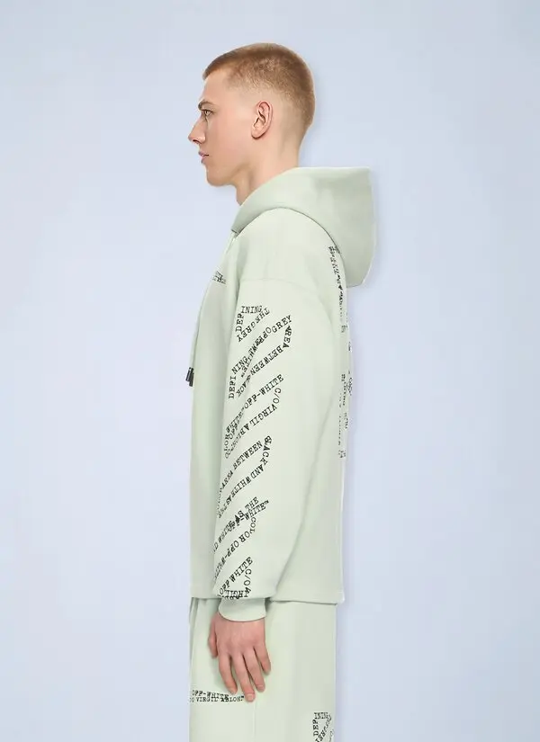 Off-White Type Arrow Diagonal Loose Hoodie