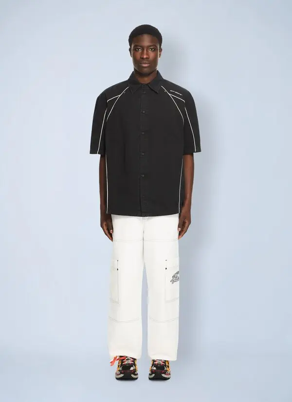 Off-White Garment-dyed Sporty Bowling Shirt