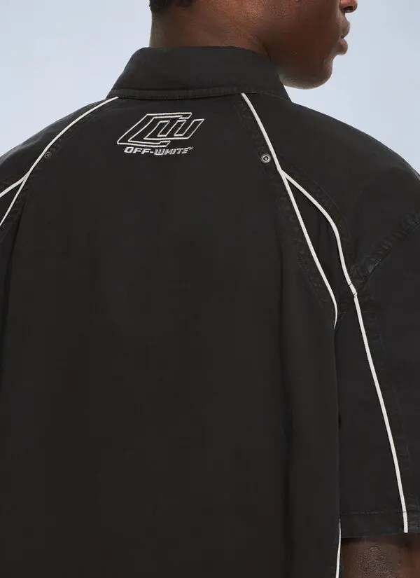 Off-White Garment-dyed Sporty Bowling Shirt