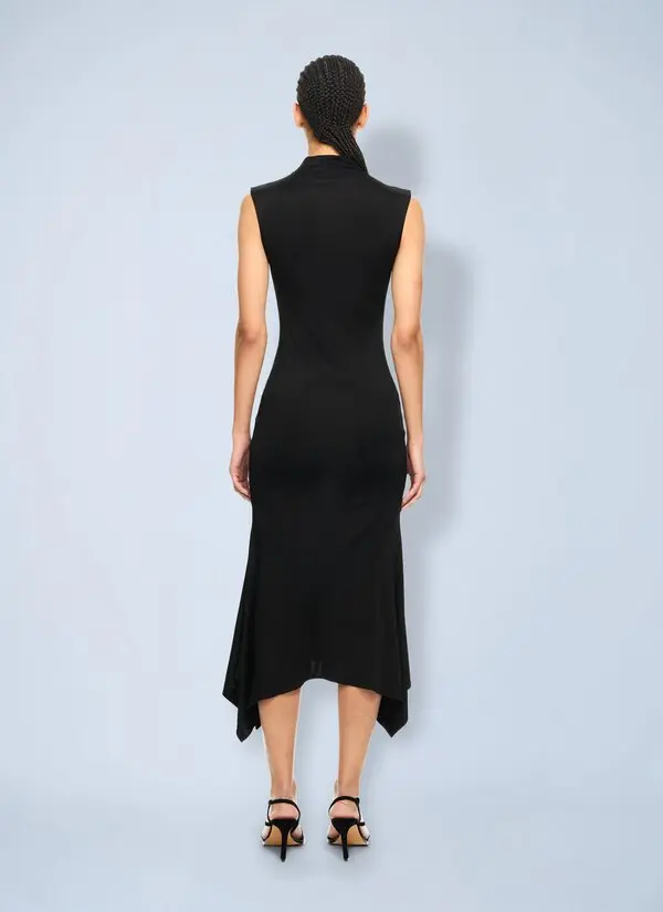 Off-White Fluid Sleeveless Midi Dress