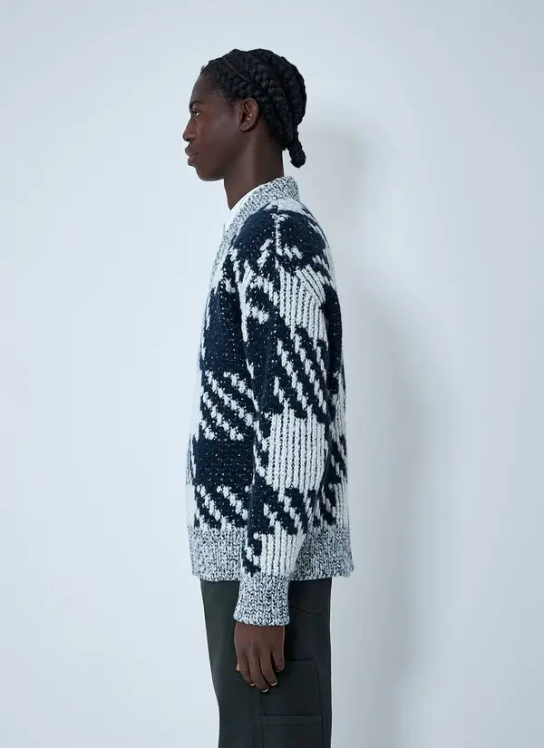 Dries Van Noten Check Wool-blend Sweater