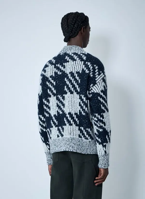 Dries Van Noten Check Wool-blend Sweater