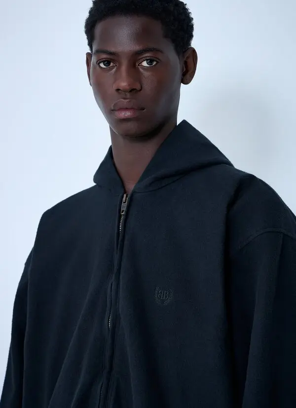 Balenciaga Logo Motif Zip-up Jacket