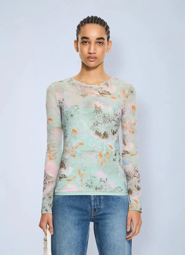 Off-White Light Jersey Storytelling Double Top