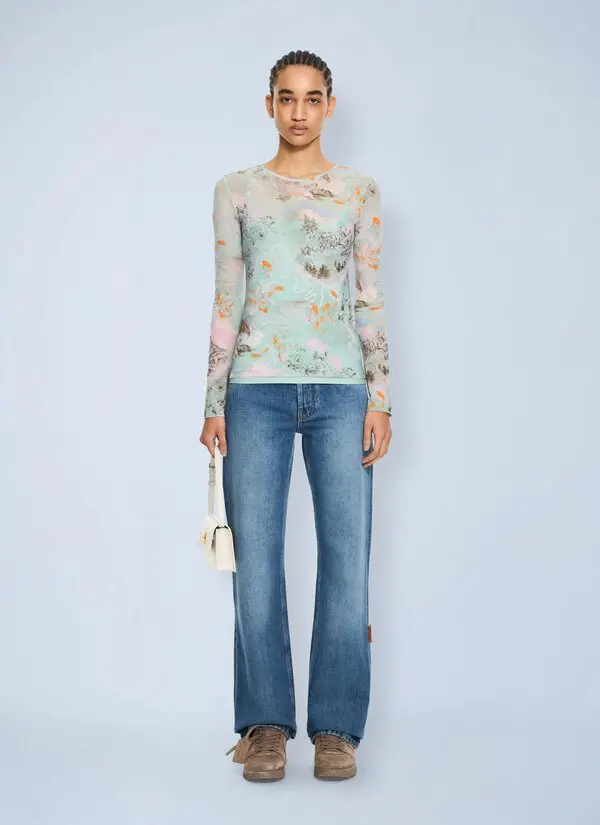 Off-White Light Jersey Storytelling Double Top
