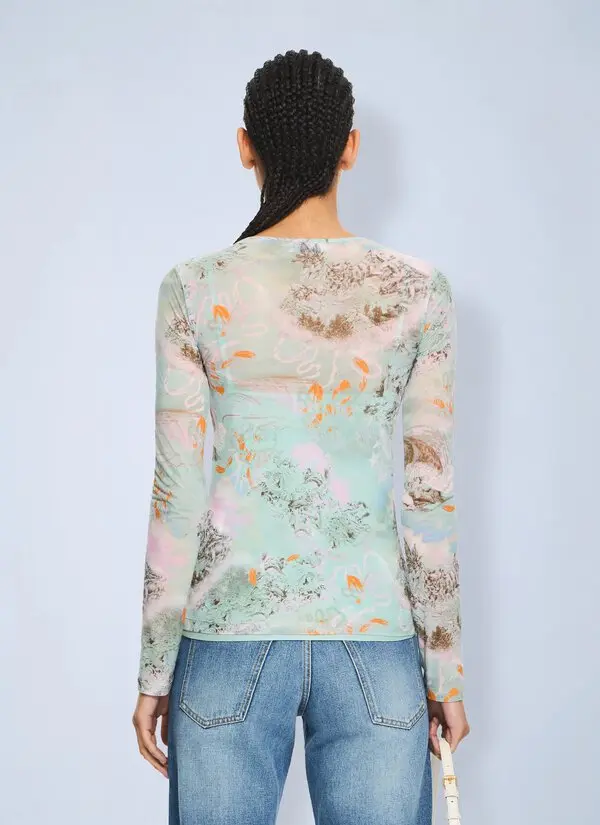 Off-White Light Jersey Storytelling Double Top