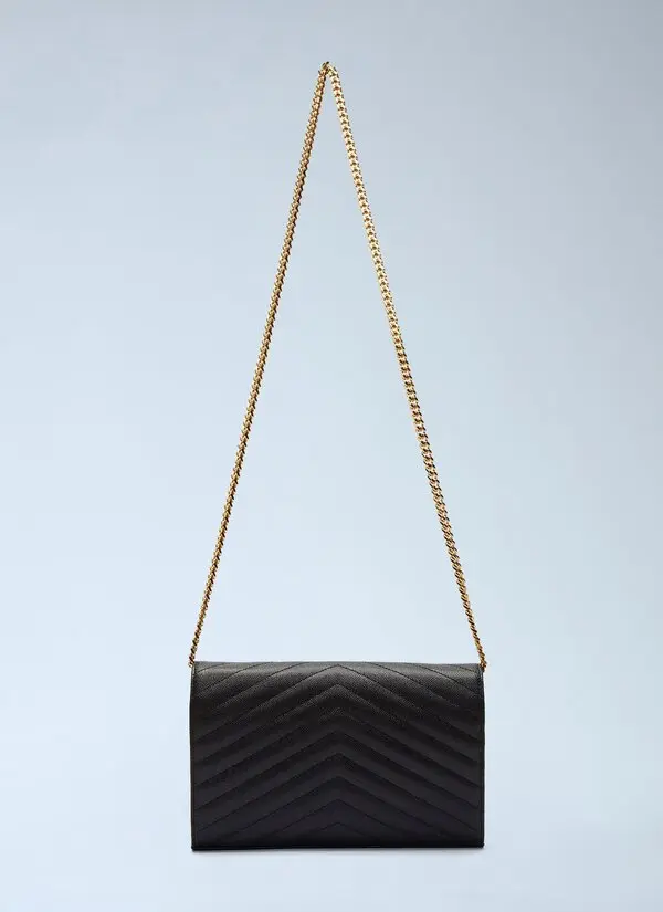 Saint Laurent Cassandre Matelassé Chain Wallet