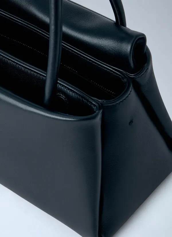 Prada Smooth Leather Handbag With Re-nylon Flap