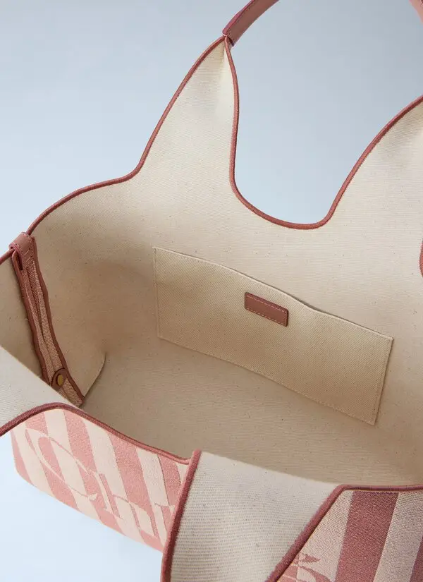 Chloé Stripy East-west Tote Bag - Pink