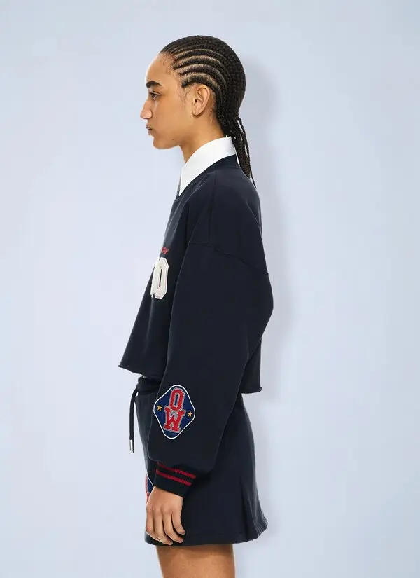 Off-White Royal Patch Crop Sweatshirt