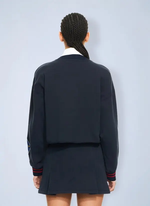 Off-White Royal Patch Crop Sweatshirt