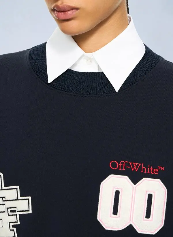 Off-White Royal Patch Crop Sweatshirt