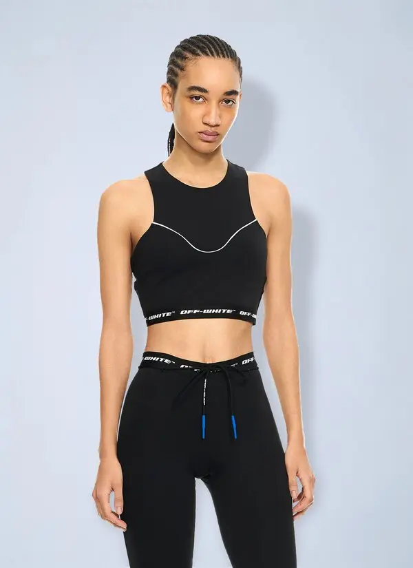 Off-White Logoband Crop Top - Black