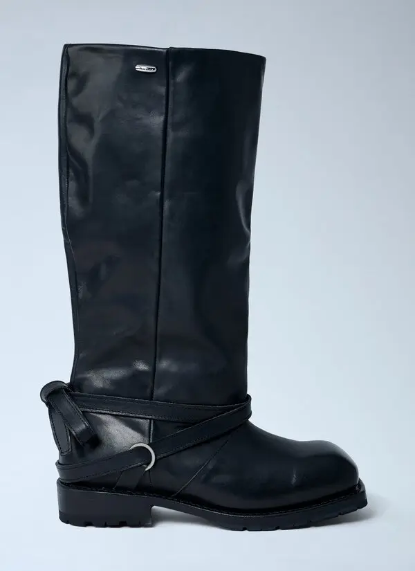 Our Legacy High Engine Leather Boots - Black