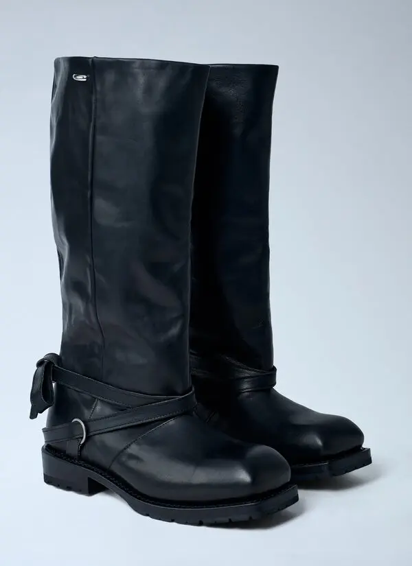 Our Legacy High Engine Leather Boots - Black