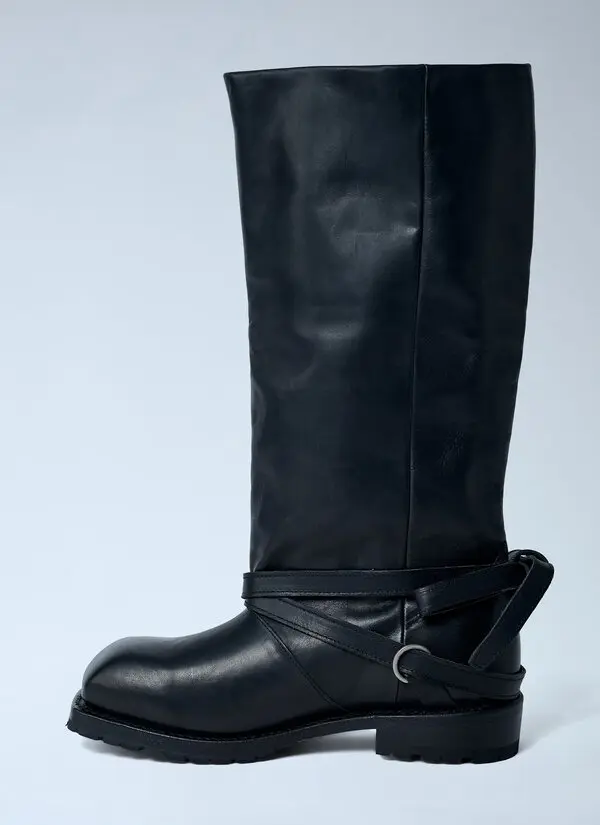 Our Legacy High Engine Leather Boots - Black