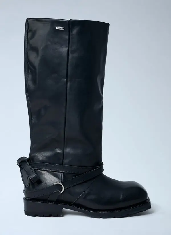 Our Legacy High Engine Leather Boots - Black