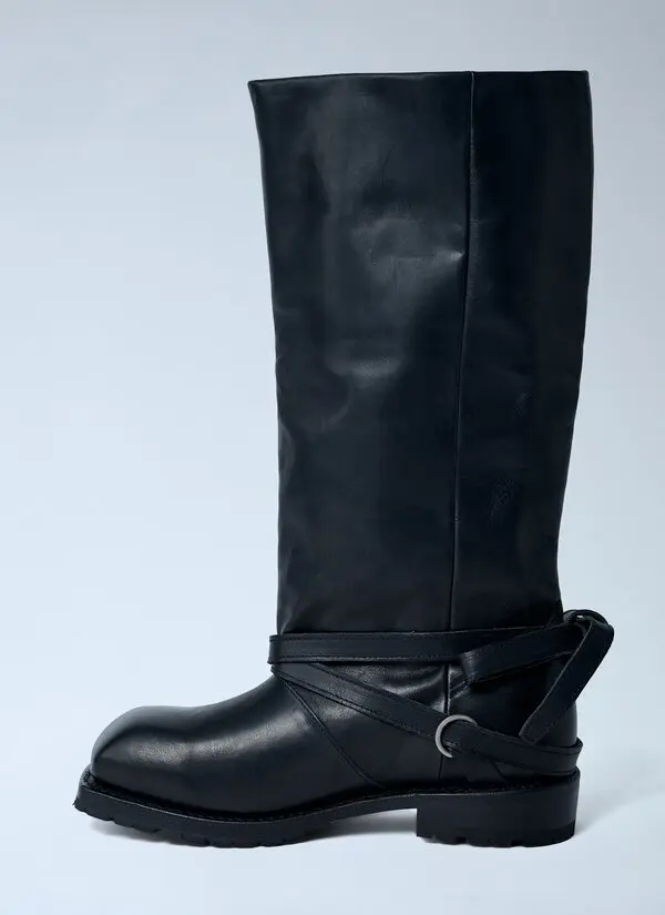 Our Legacy High Engine Leather Boots - Black