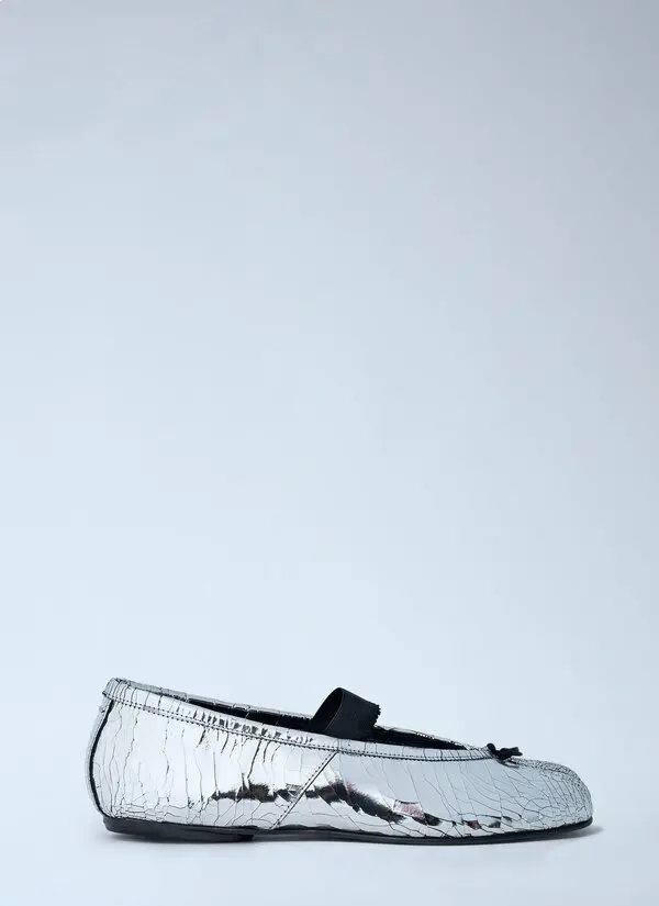 MAISON MARGIELA Tabi Ballet Flats - Silver