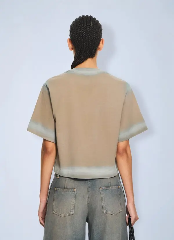 Off-White Spray Off Stamp Crop T-shirt