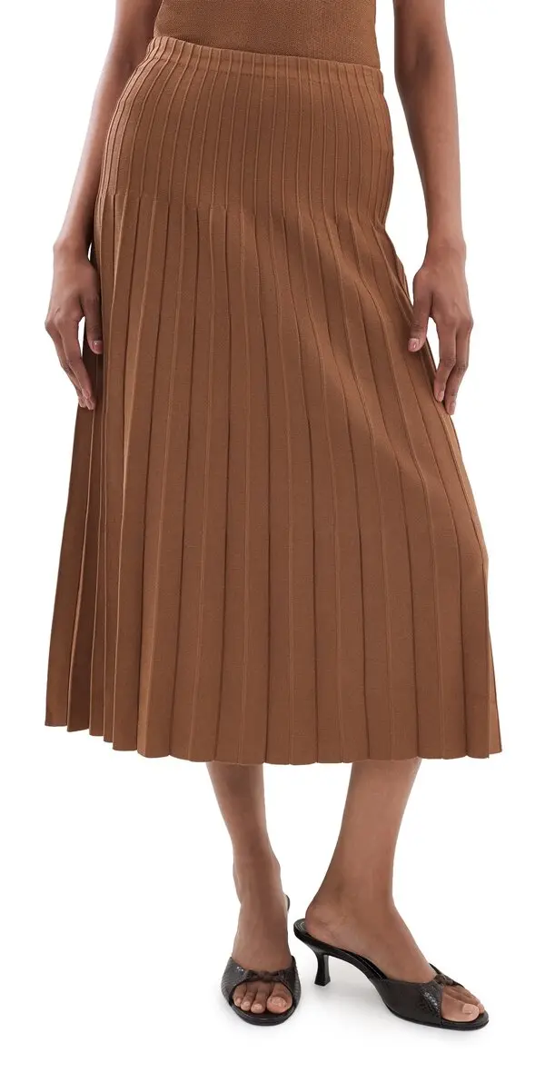 Staud Lena Skirt - Cigar