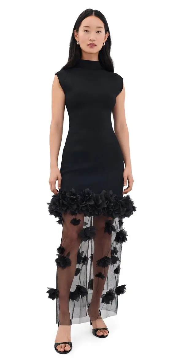 Aje Fleura Knit Midi Dress