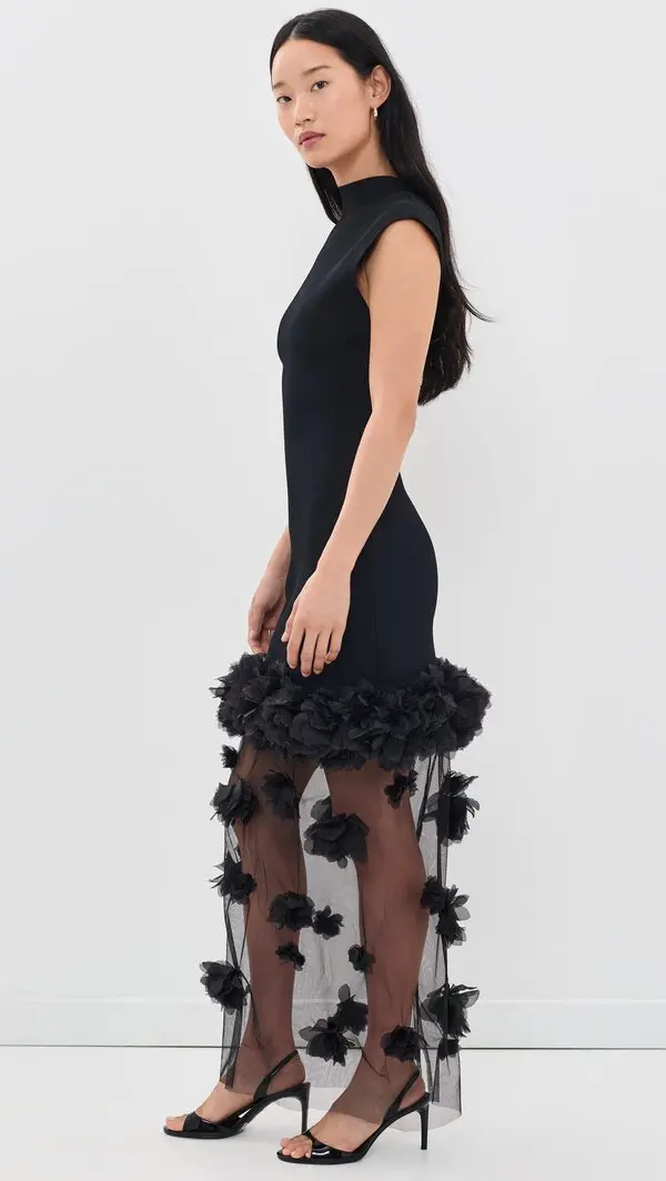 Aje Fleura Knit Midi Dress